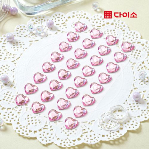 DAISO - Beads Sticker Pink Heart – ONTACT WORLD